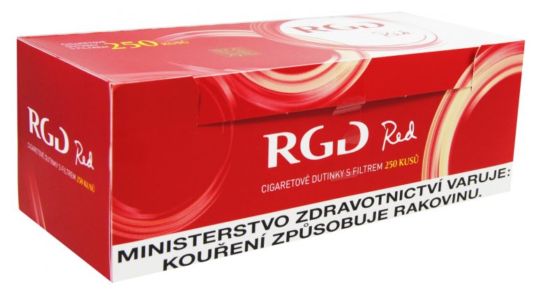 RGD Red 250ks cigaretové dutinky - Etabak.com